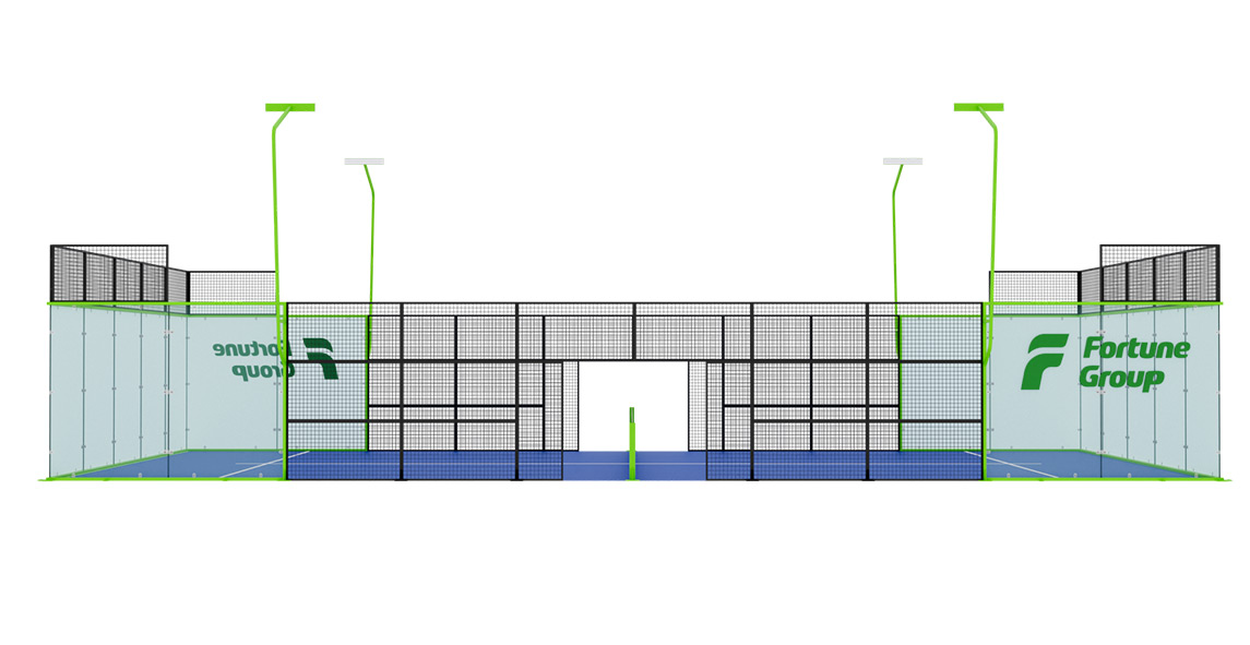 FX-P03 360 Full Panoramic Padel Court | Outside Paddle Court